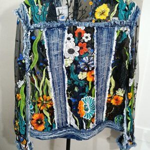 Adore | Jackets & Coats | Adore Denim Jackets Detailed With Sheer Black ...